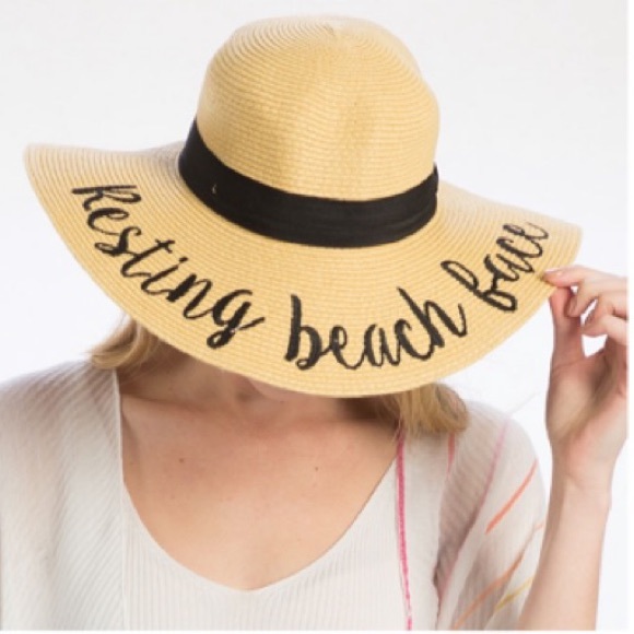 Accessories | Straw Resting Beach Face Hat | Poshmark